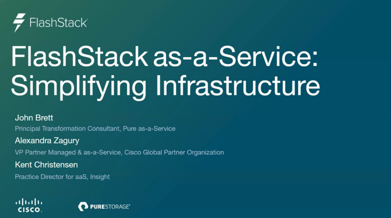FlashStack as-a-Service: Simplifying Infrastructure | Pure Storage