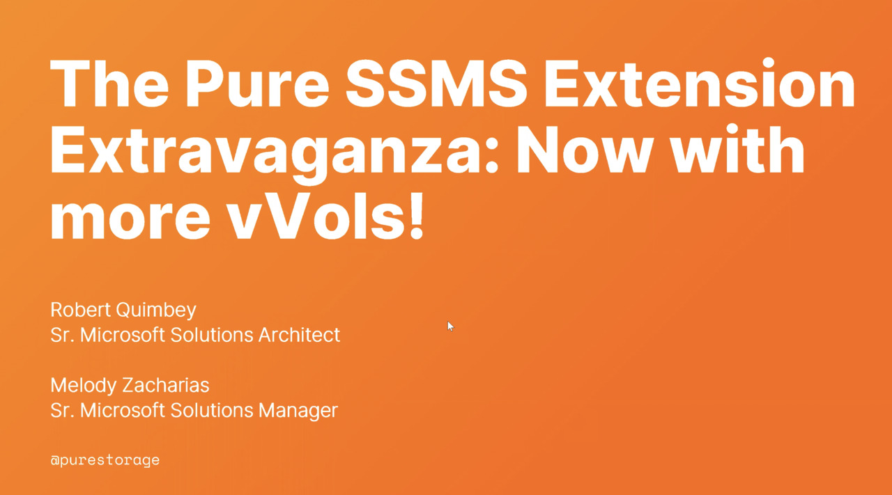 The Pure SSMS Extension Extravaganza: Now with More vVols! | Pure Storage
