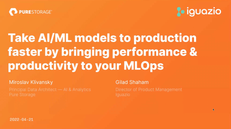 Take AI/ML Models to Production Faster by Bringing Performance & Productivity to Your MLOps ...