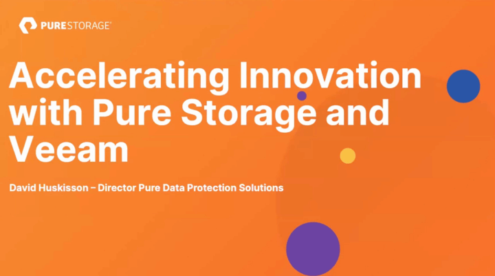Accelerating Innovation with Pure Storage and Veeam | Pure Storage