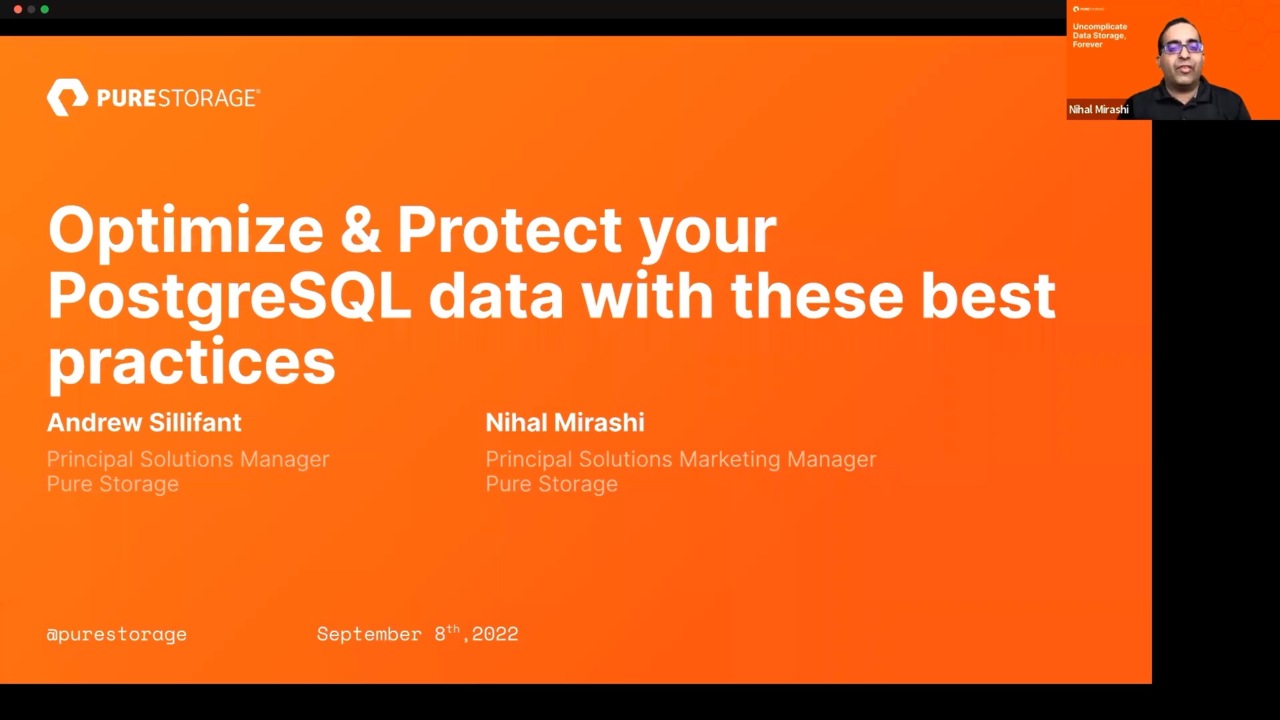 Optimize And Protect Your Postgresql Data With These Best Practices Pure Storage