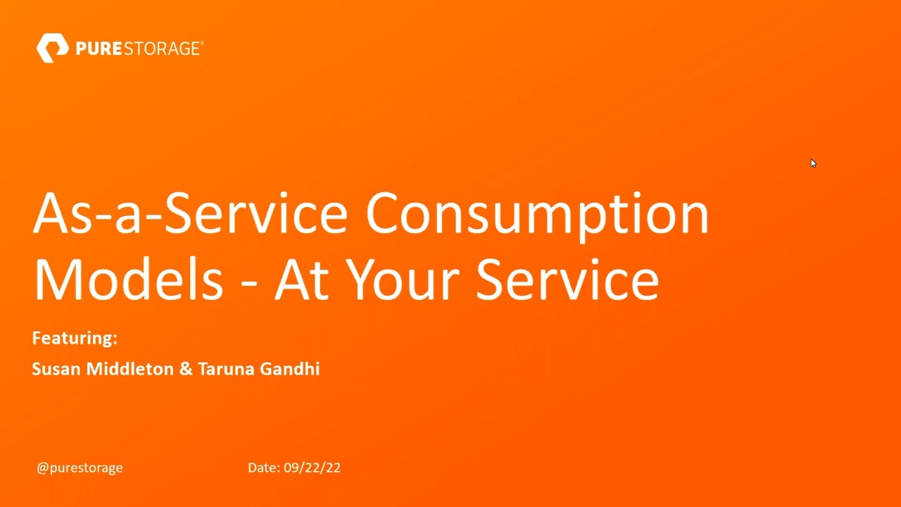 As-a-Service Consumption Models; At-Your-Service | Pure Storage