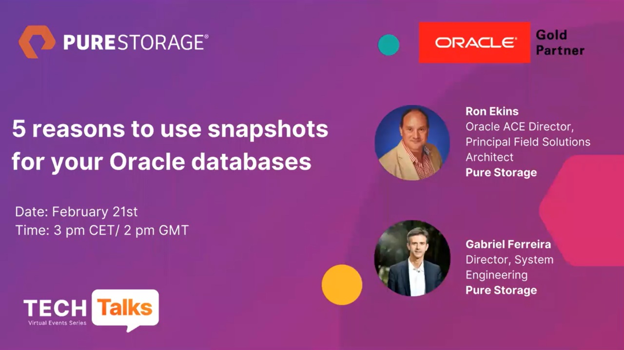 5 Reasons To Use Snapshots For Your Oracle Databases Pure Storage
