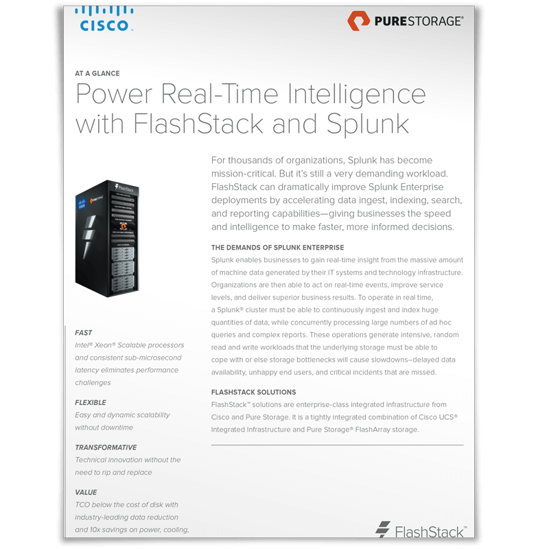 Power Real-Time Intelligence with FlashStack and Splunk