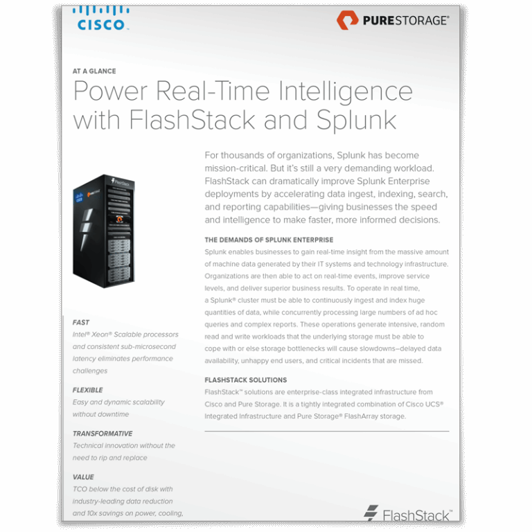 Power Real-Time Intelligence with FlashStack and Splunk