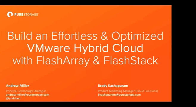 Build an Effortless and Optimized VMware Hybrid Cloud | Pure Storage