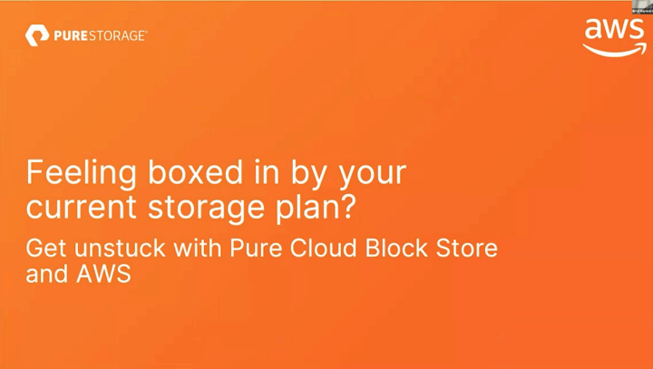 Get unstuck with Pure Cloud Block Store™ and AWS | Pure Storage
